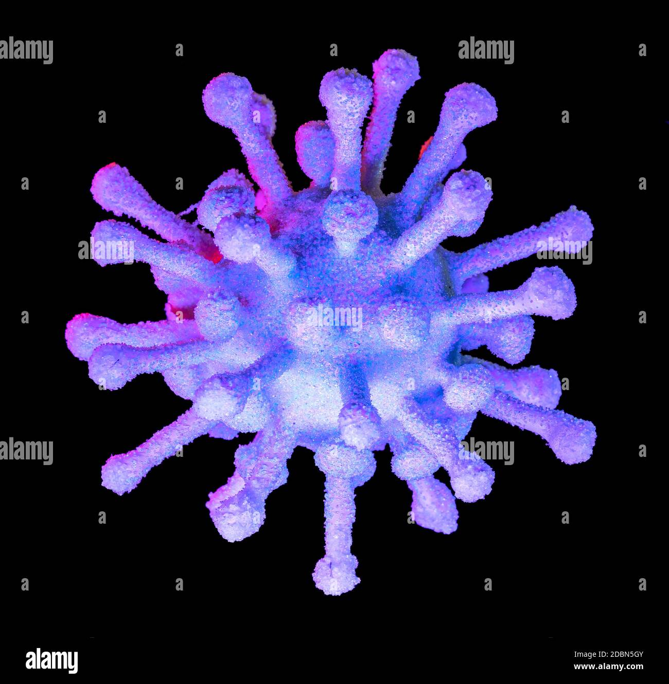 a colorful illuminated symbolic virus in dark back Stock Photo - Alamy