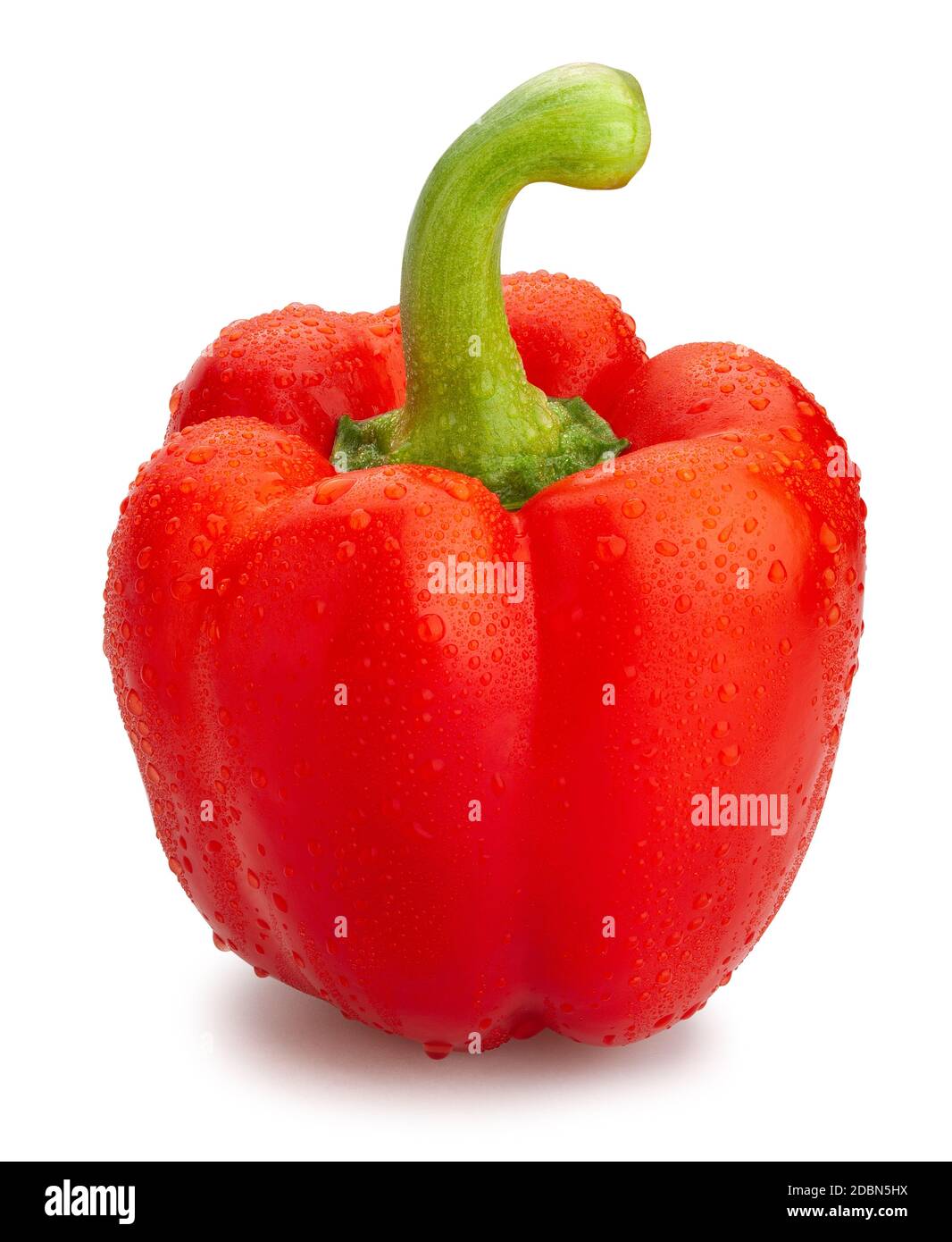 red bell pepper path isolated on white Stock Photo - Alamy