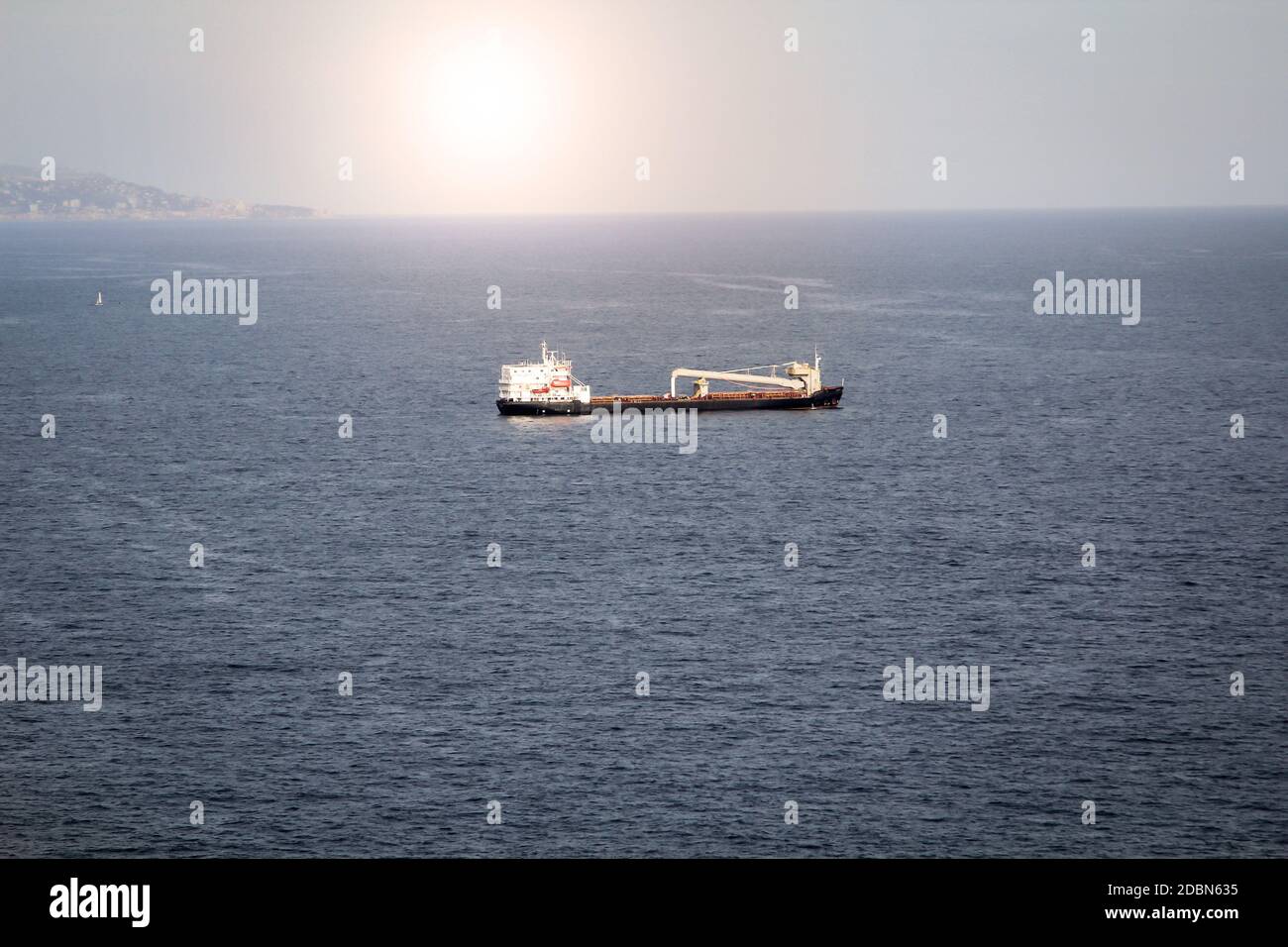 Cargo container ship off coast hi-res stock photography and images - Alamy