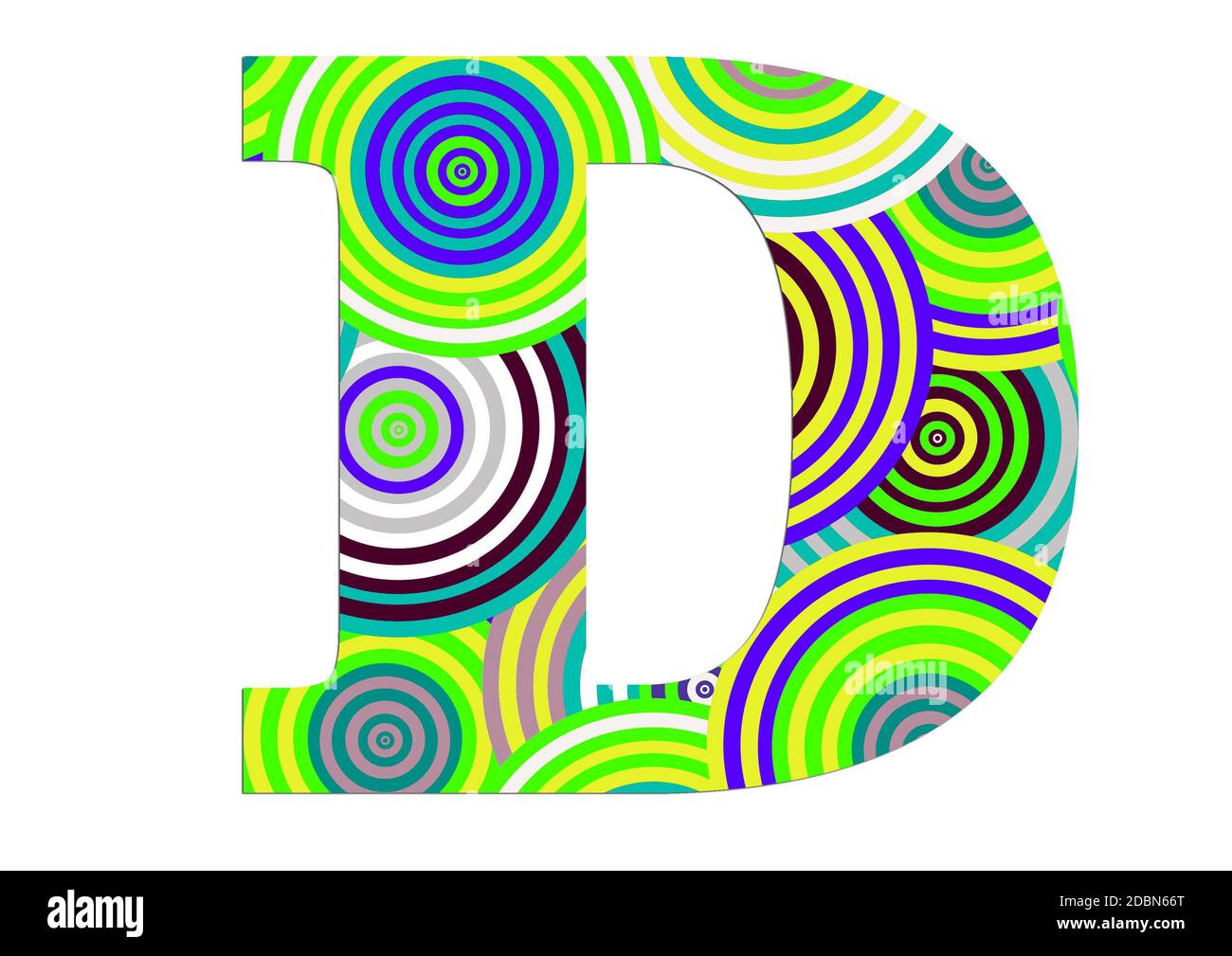 Alphabet made of fun colorful circle pattern for decoration Stock Photo ...