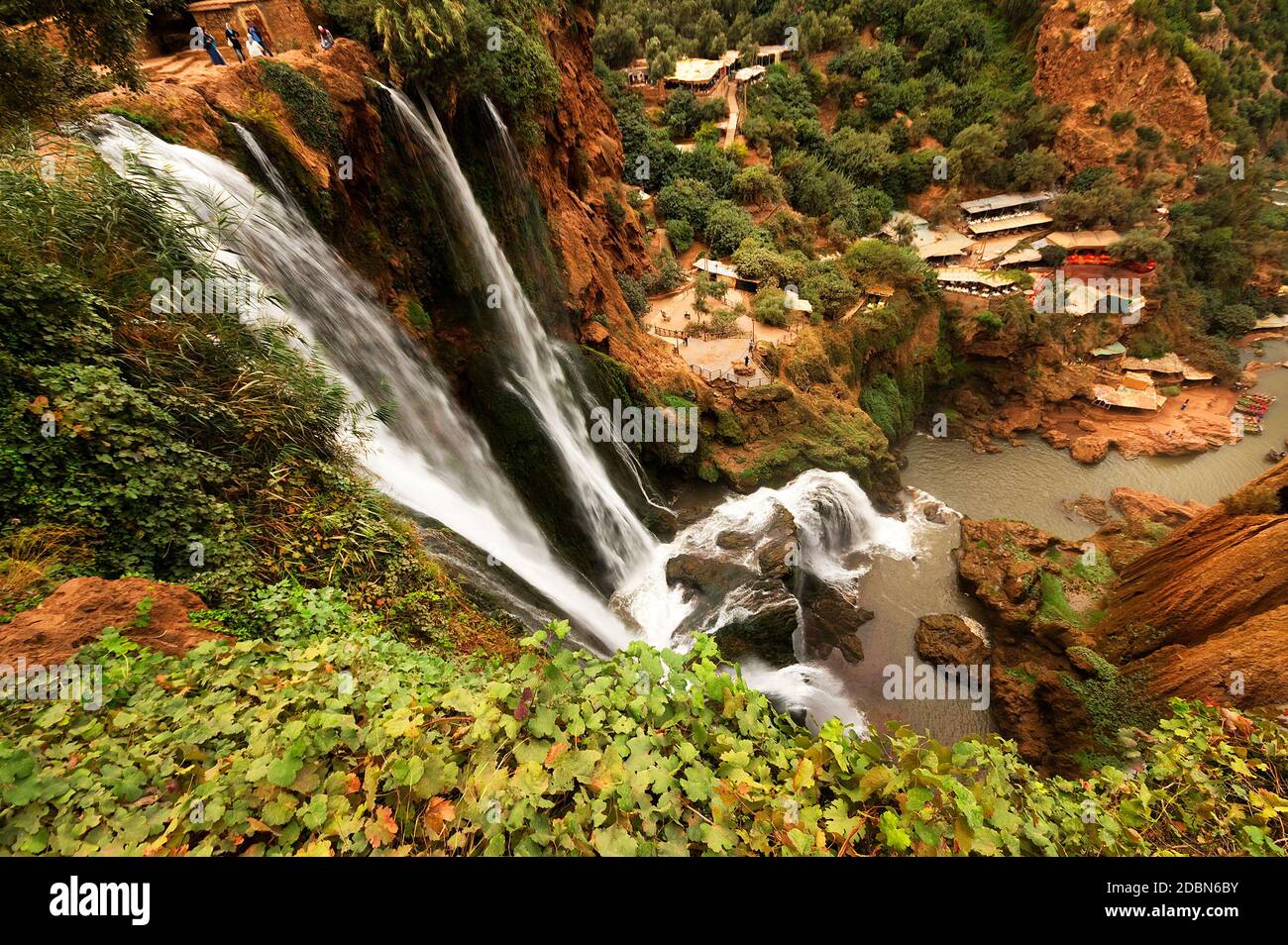 Ouzoud Waterfalls located in the Grand Atlas village of Tanaghmeilt, in ...