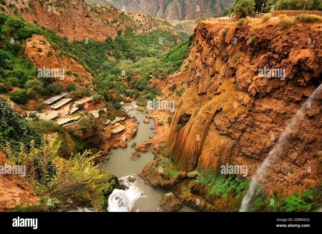 Ouzoud Waterfalls located in the Grand Atlas village of Tanaghmeilt, in ...