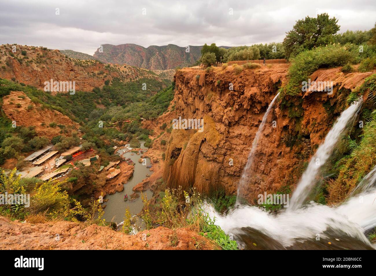 Ouzoud Waterfalls located in the Grand Atlas village of Tanaghmeilt, in ...