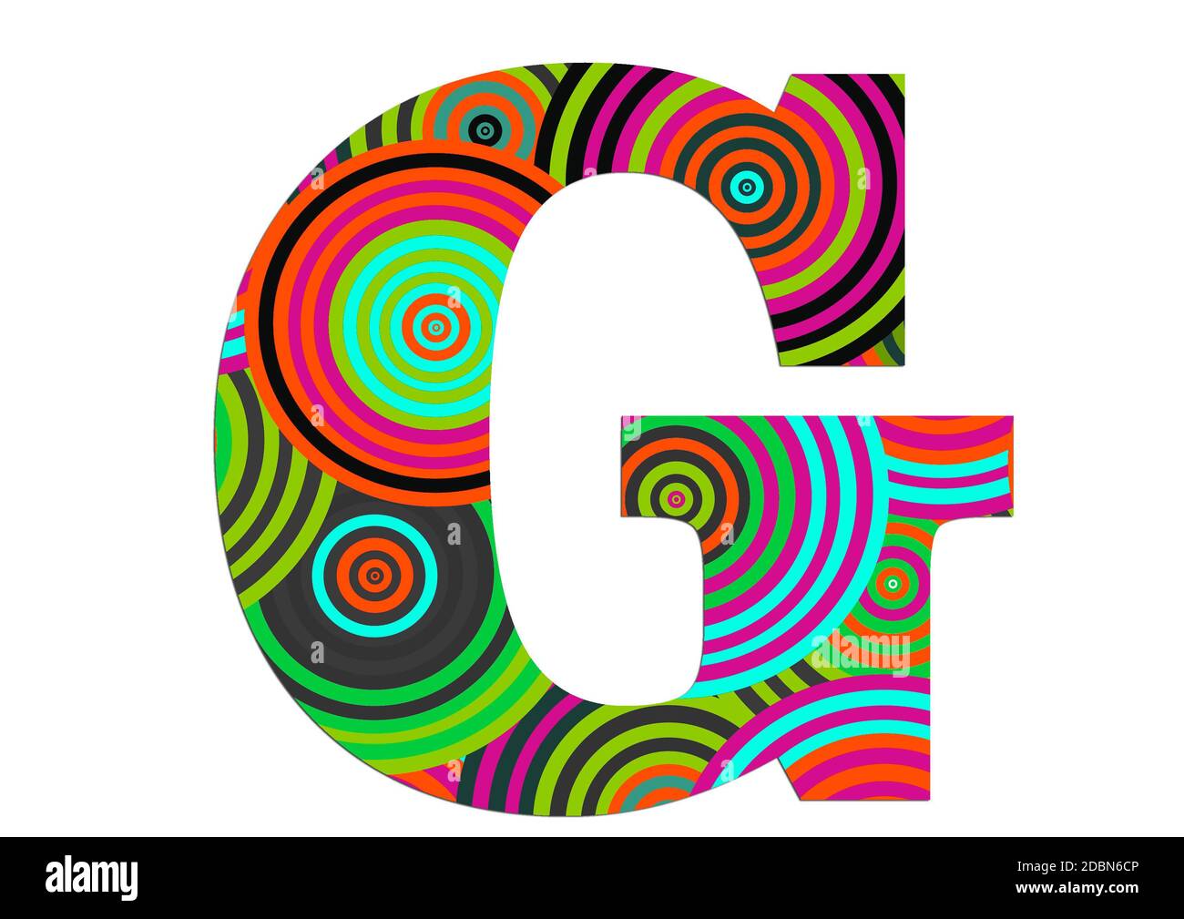 Alphabet made of fun colorful circle pattern for decoration Stock Photo ...