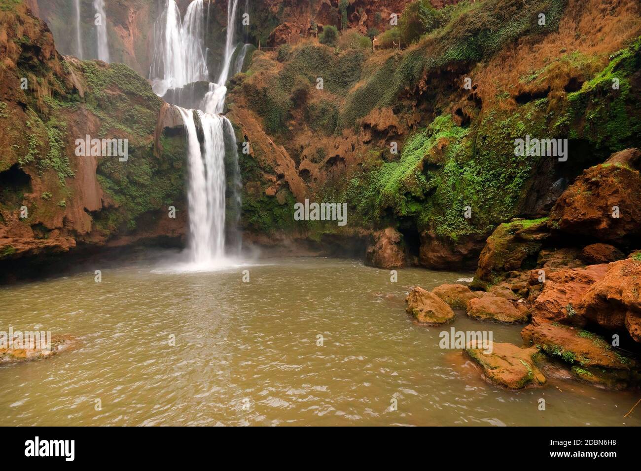 Ouzoud Waterfalls located in the Grand Atlas village of Tanaghmeilt, in ...