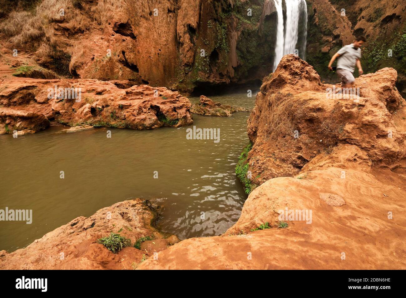 Ouzoud Waterfalls located in the Grand Atlas village of Tanaghmeilt, in ...