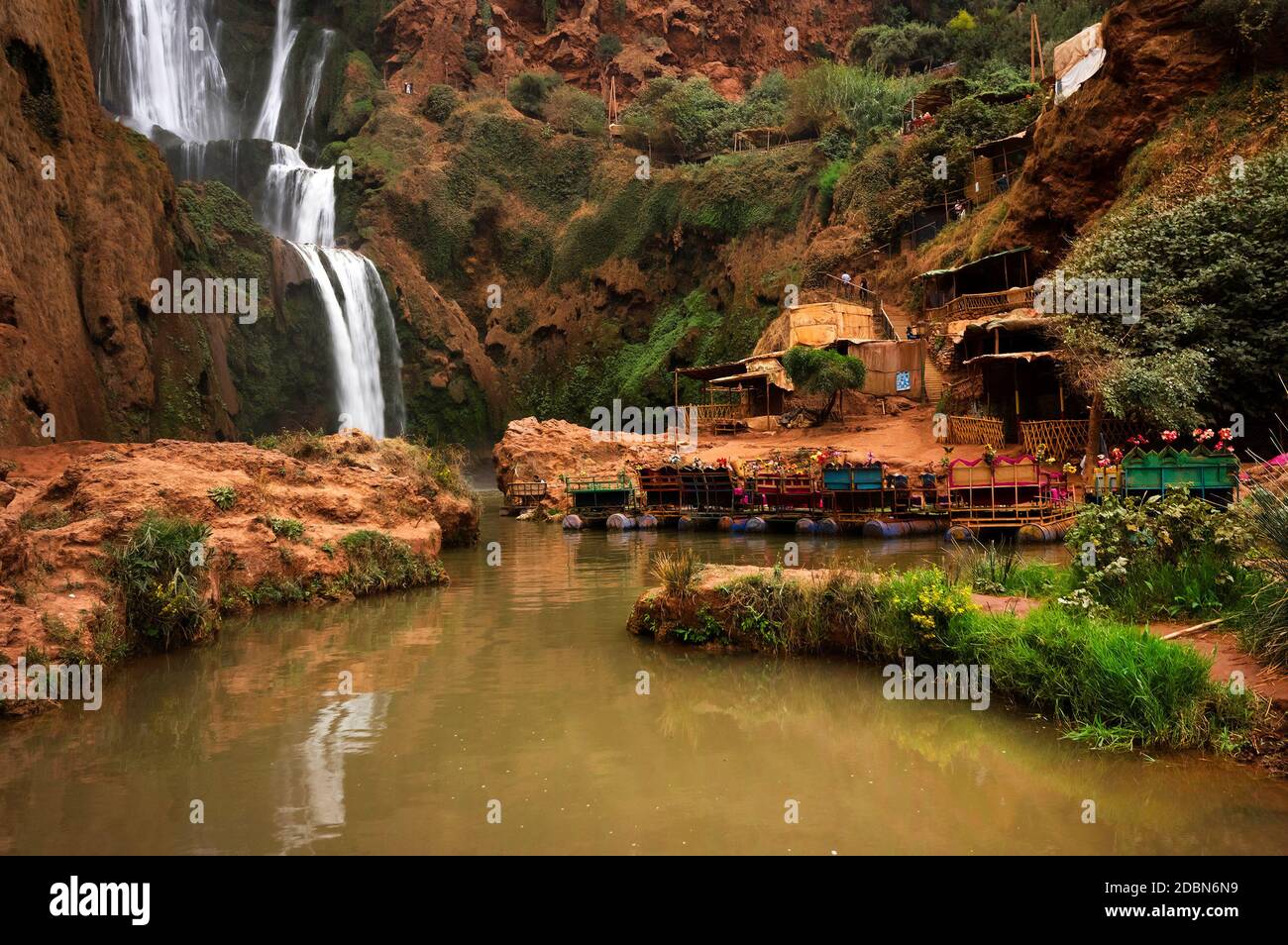 Ouzoud Waterfalls located in the Grand Atlas village of Tanaghmeilt, in ...