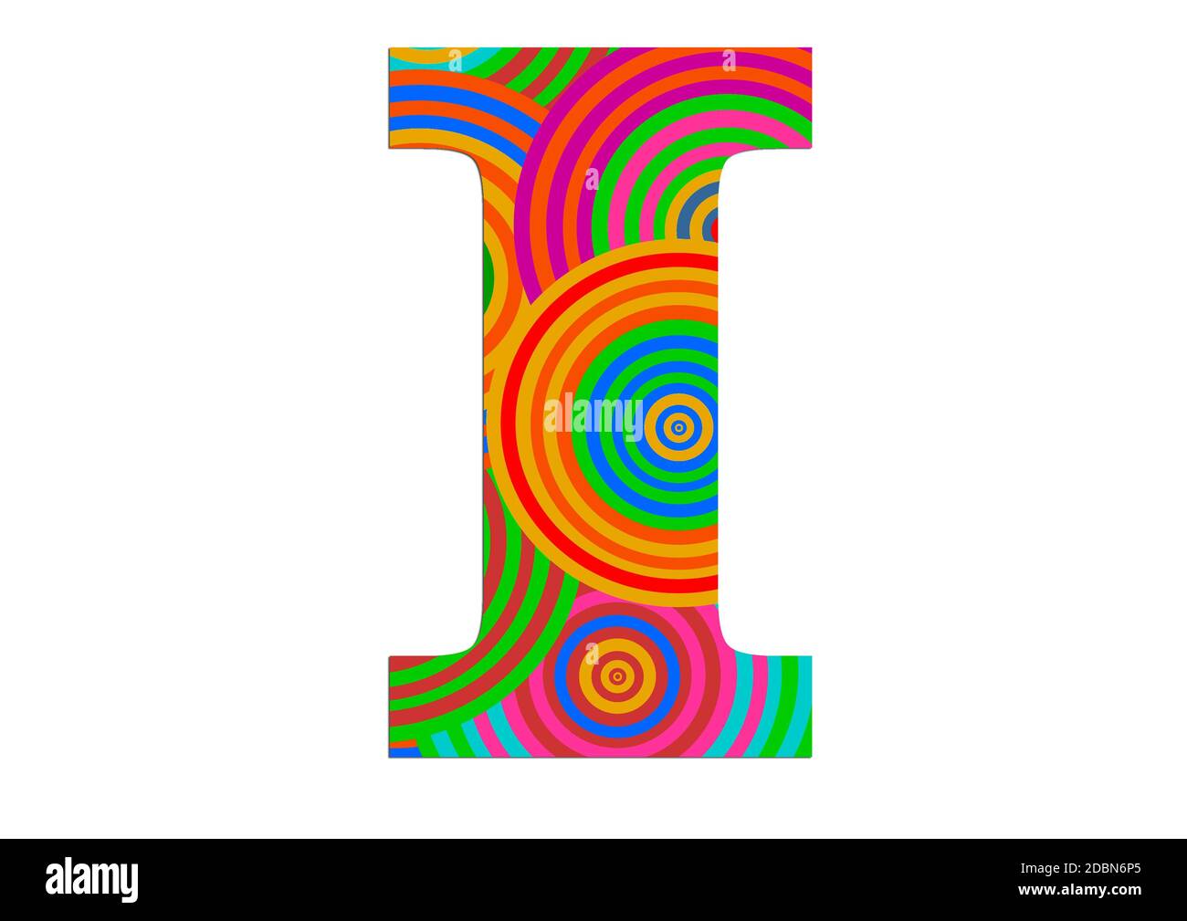 Alphabet made of fun colorful circle pattern for decoration Stock Photo ...