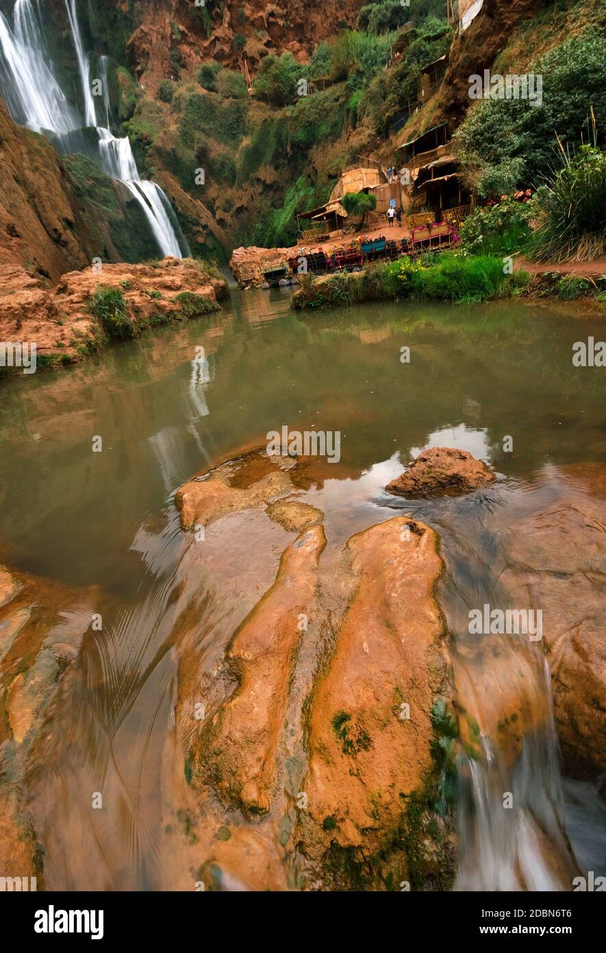 Ouzoud Waterfalls located in the Grand Atlas village of Tanaghmeilt, in ...