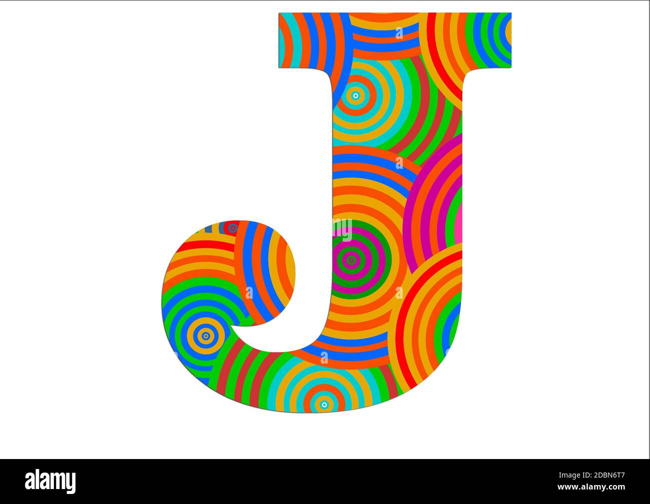 Alphabet made of fun colorful circle pattern for decoration Stock Photo ...