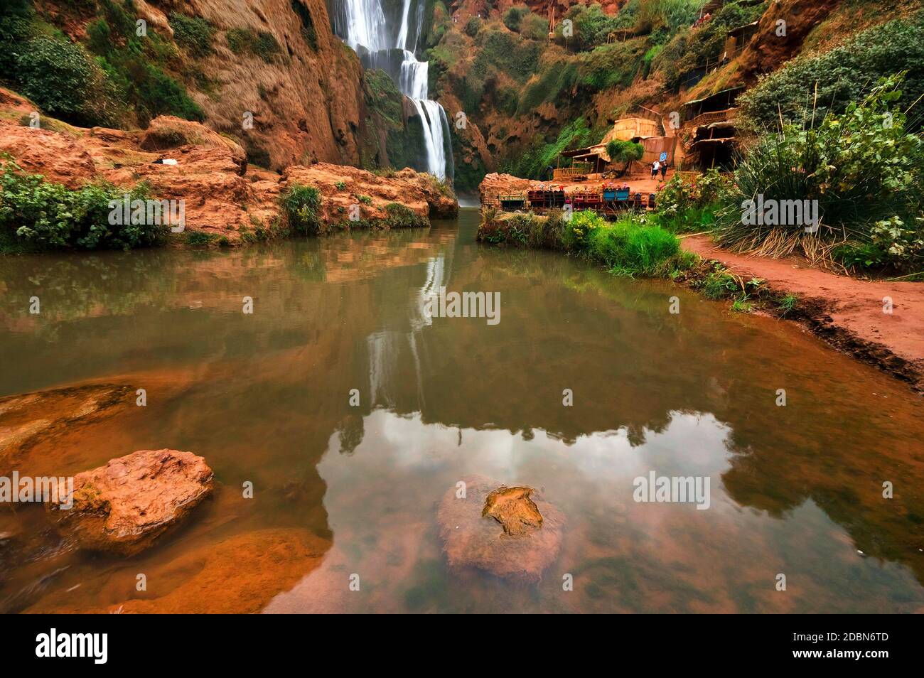 Ouzoud Waterfalls located in the Grand Atlas village of Tanaghmeilt, in ...