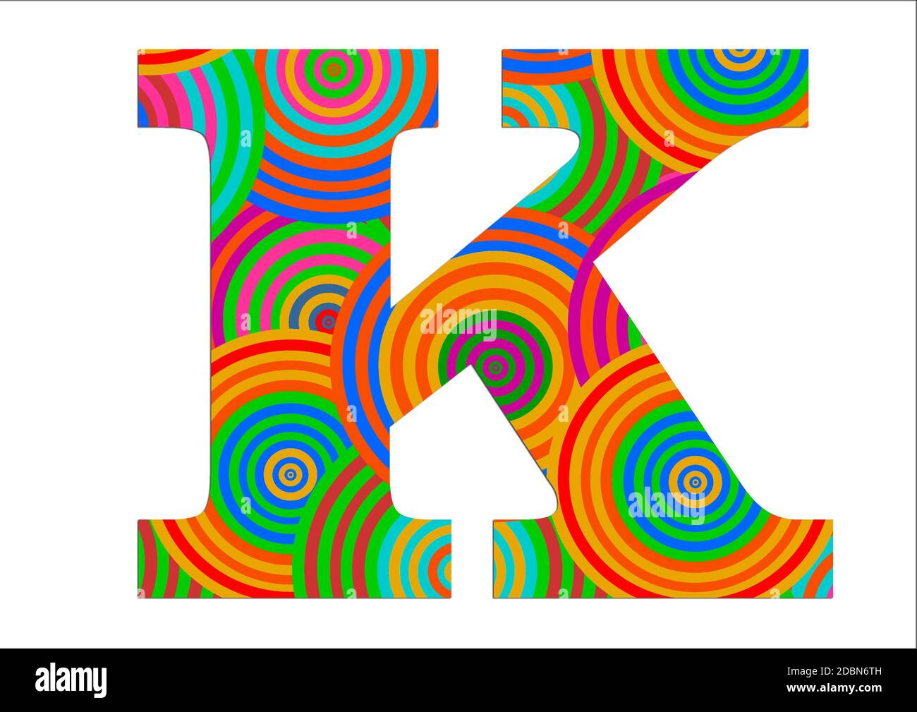 Alphabet made of fun colorful circle pattern for decoration Stock Photo ...