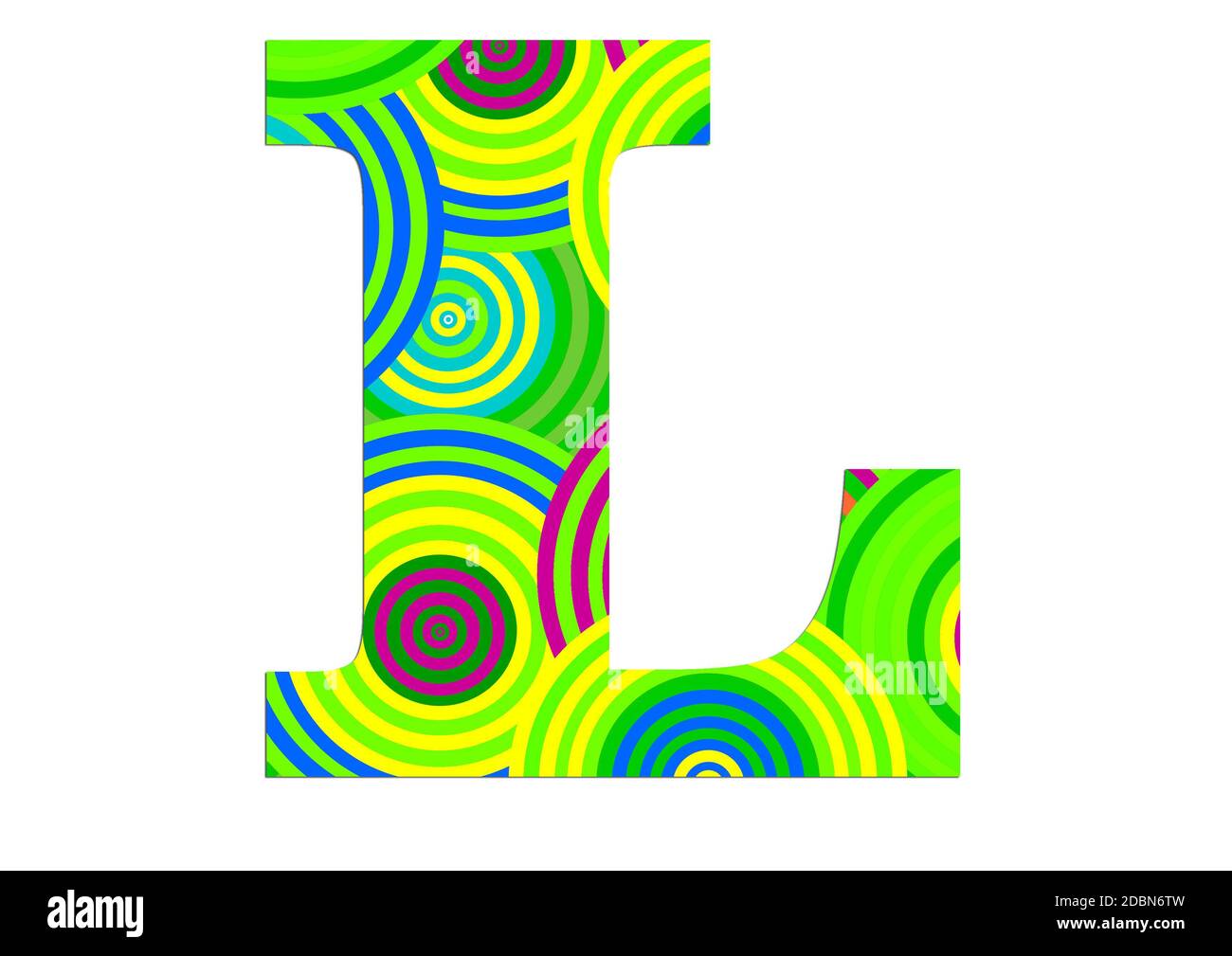 Alphabet made of fun colorful circle pattern for decoration Stock Photo ...