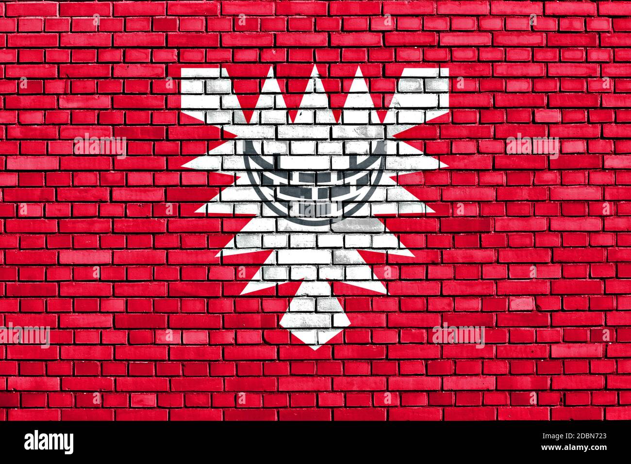 flag of Kiel painted on brick wall Stock Photo - Alamy