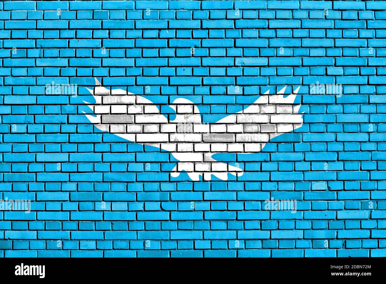 flag of Sloviansk painted on brick wall Stock Photo - Alamy