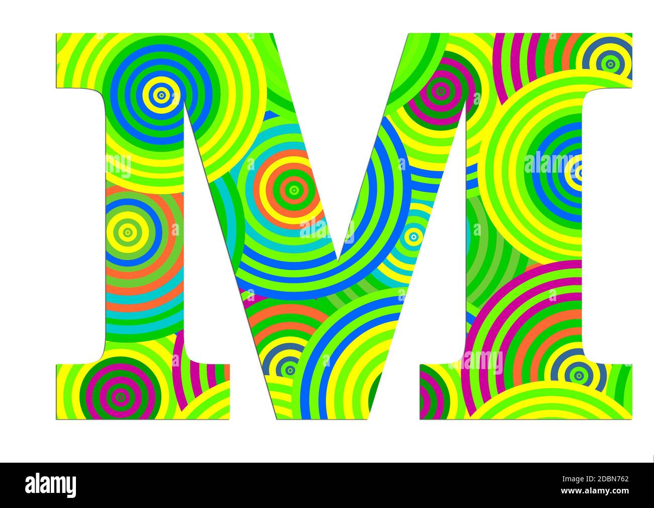 Alphabet made of fun colorful circle pattern for decoration Stock Photo ...