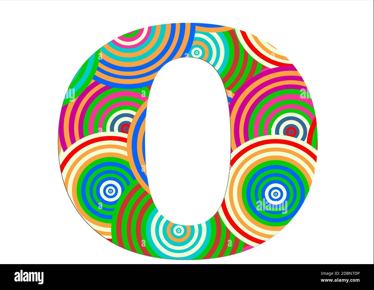 Alphabet made of fun colorful circle pattern for decoration Stock Photo ...