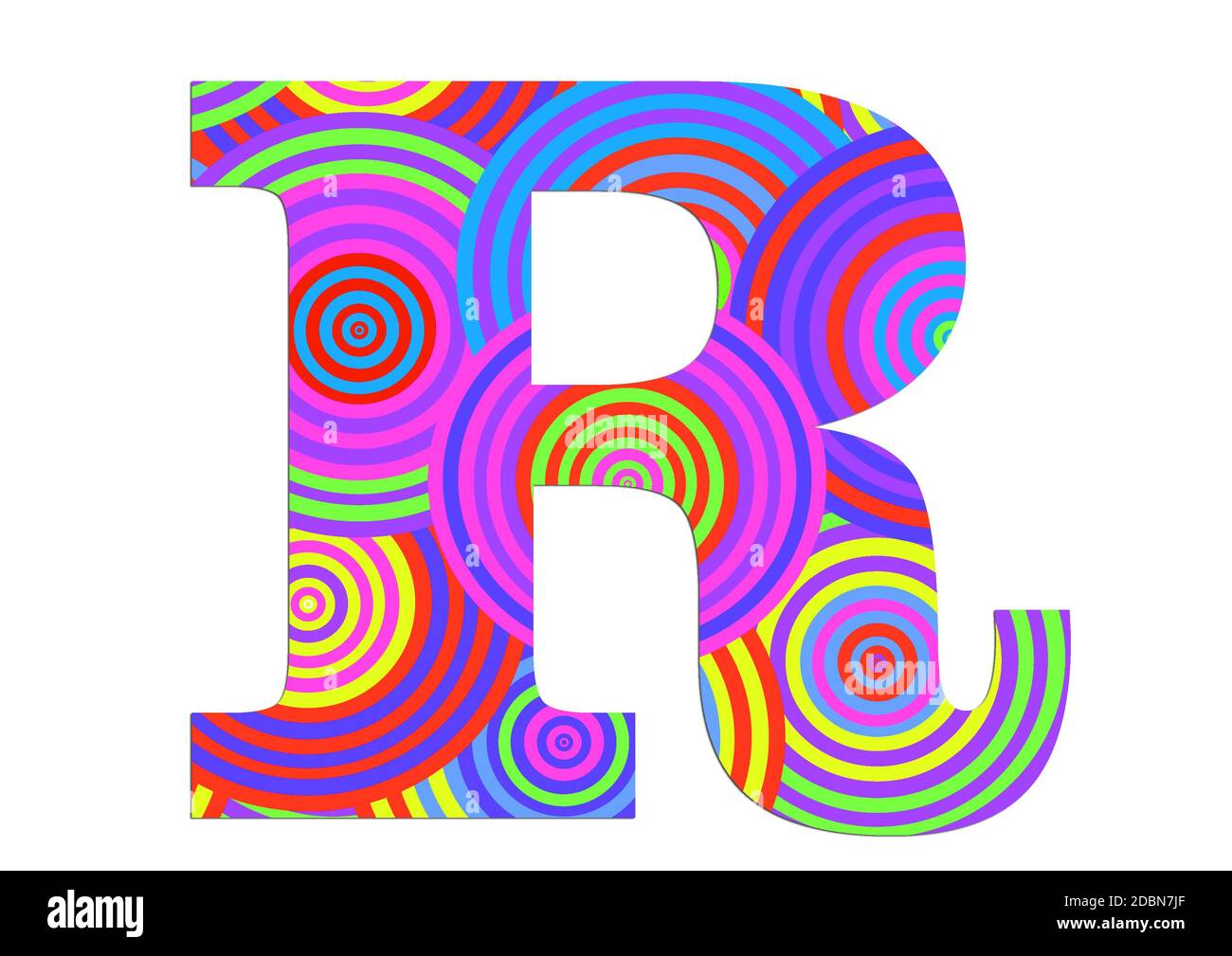 Alphabet made of fun colorful circle pattern for decoration Stock Photo ...