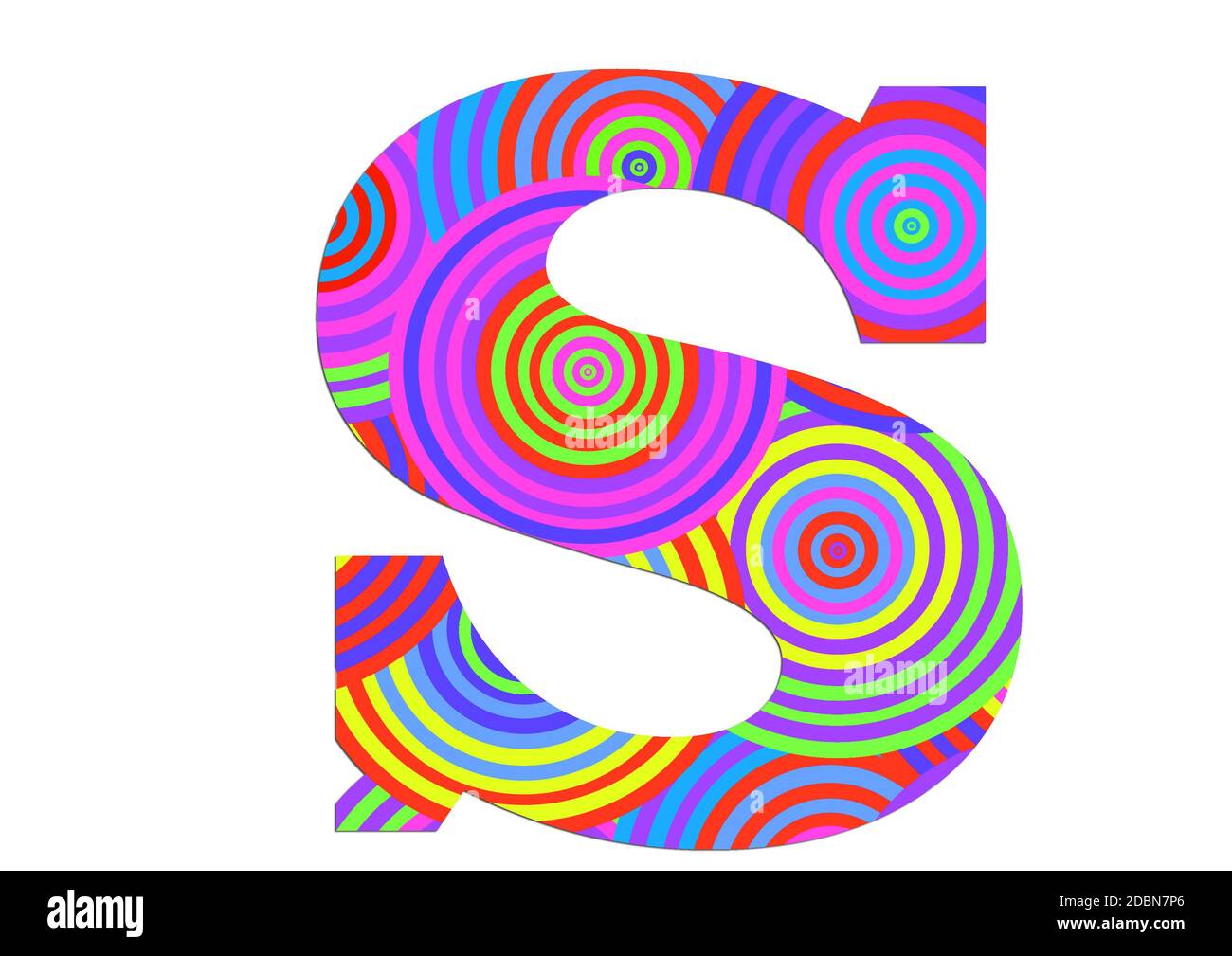 Alphabet made of fun colorful circle pattern for decoration Stock Photo ...