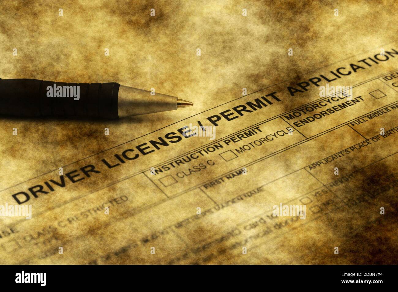 Driver license grunge concept Stock Photo - Alamy