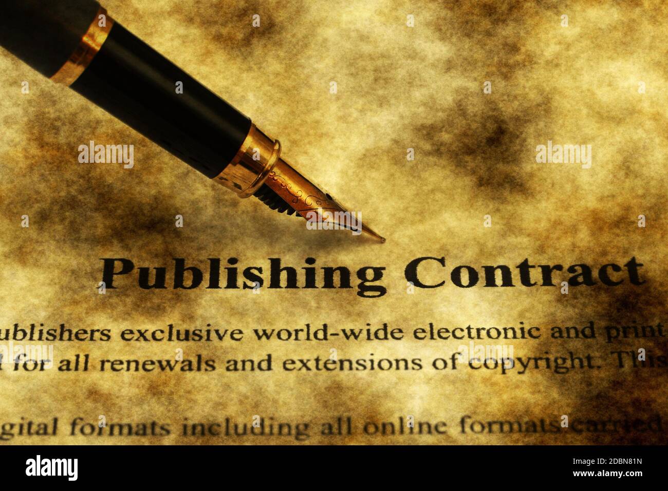 Publishing contract grunge concept Stock Photo - Alamy