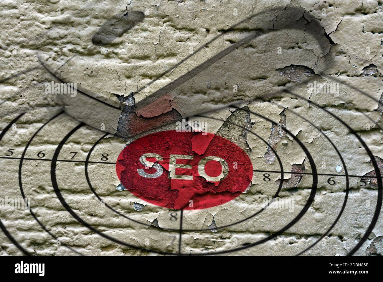 Seo target grunge concept Stock Photo - Alamy