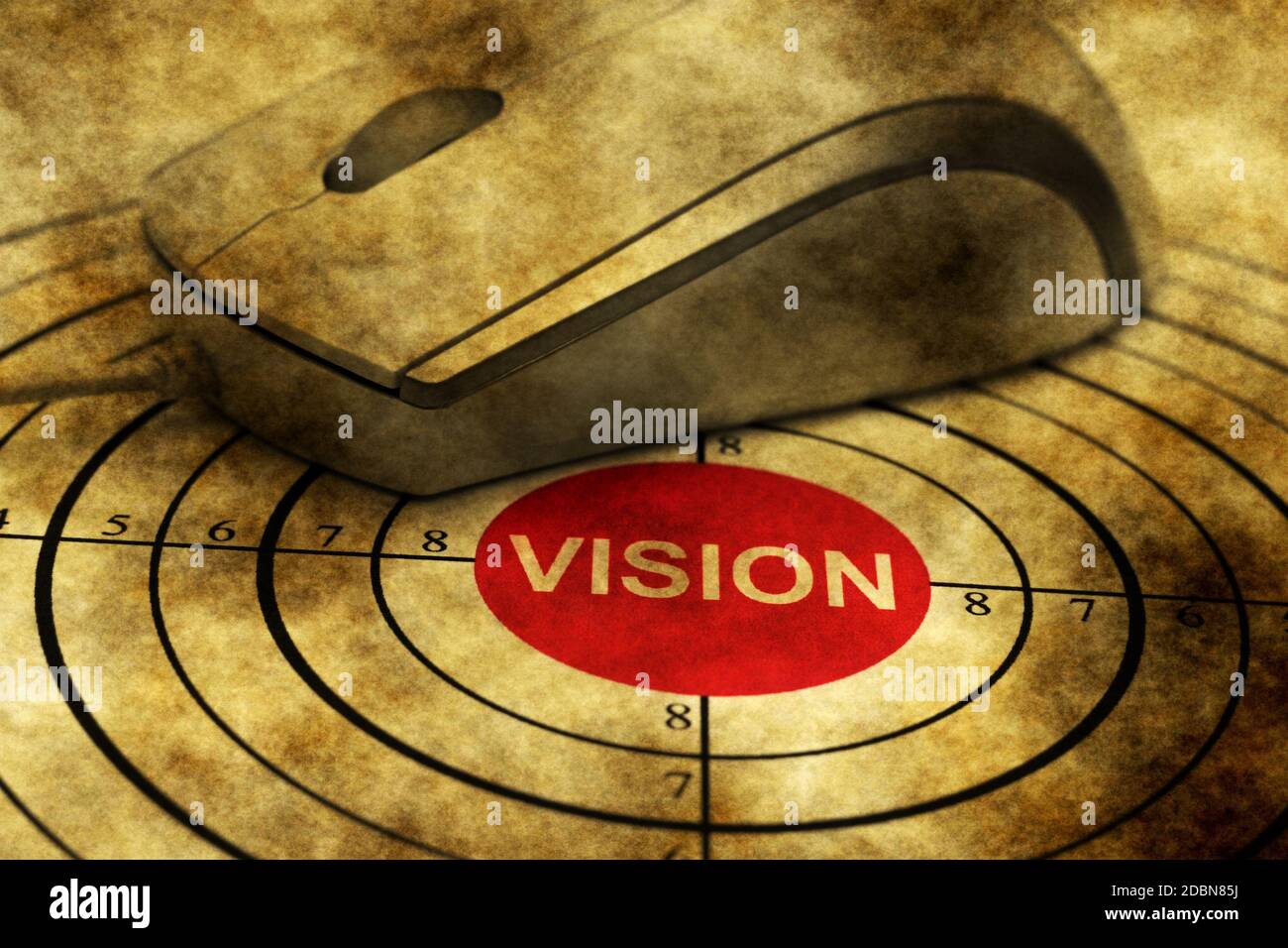 Mouse on vision target concept Stock Photo - Alamy