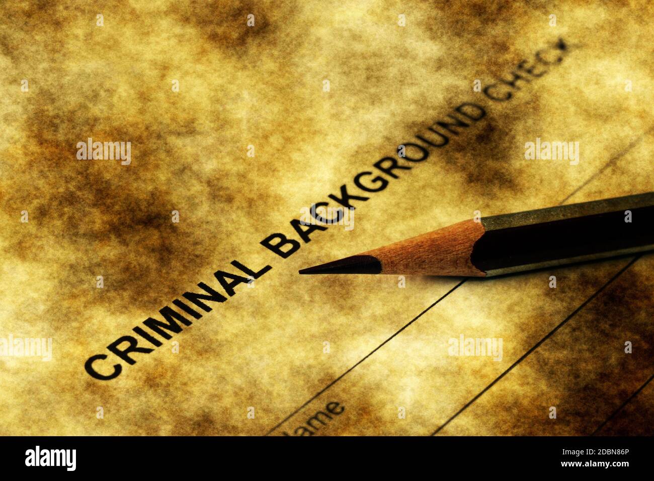 Criminal background check application Stock Photo - Alamy