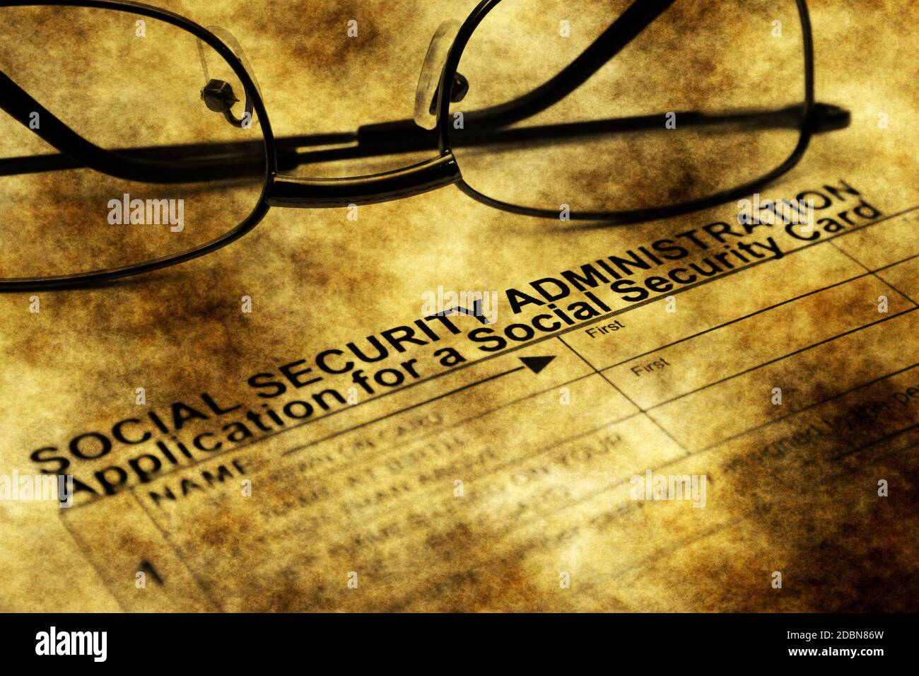 Social security card application Stock Photo - Alamy