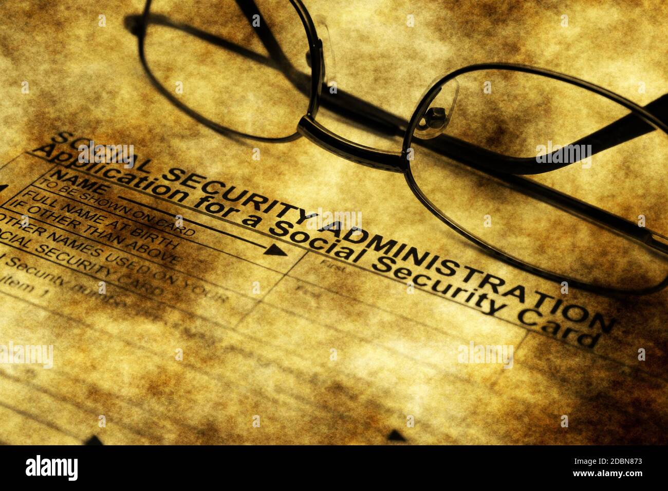 Social security card application Stock Photo - Alamy