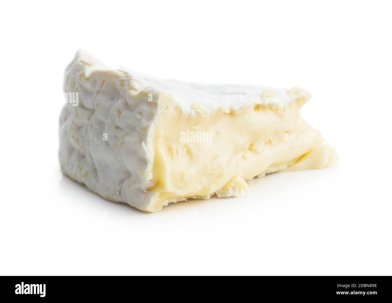Brie cheese. White soft cheese with white mold isolated on white ...