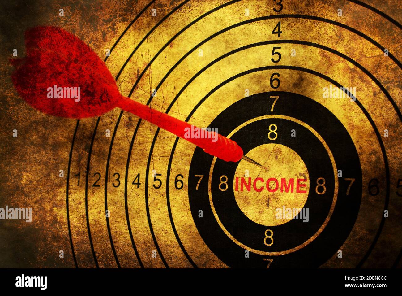 Income target grunge concept Stock Photo - Alamy