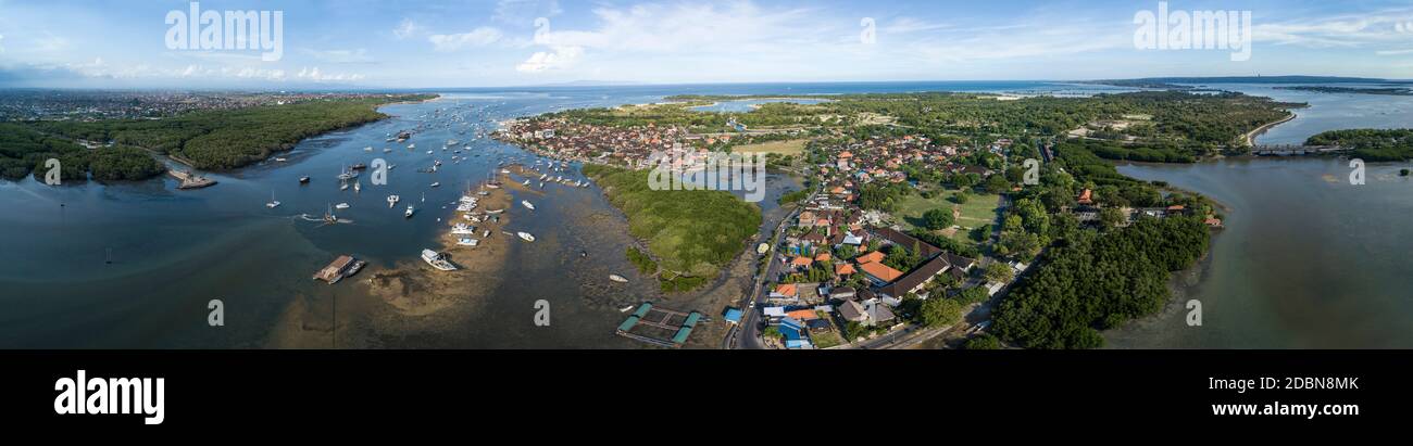 Aerial panorama, Serangan, Bali, Indonesia Stock Photo - Alamy