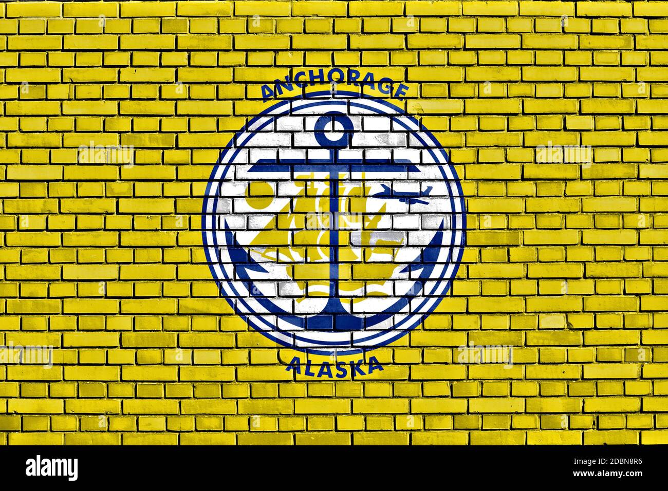 Anchorage city flag hi-res stock photography and images - Alamy