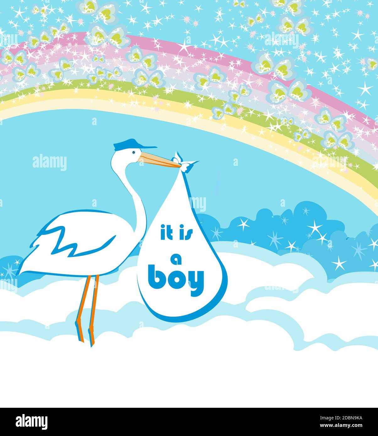 Stork Delivering Baby High Resolution Stock Photography and Images - Alamy