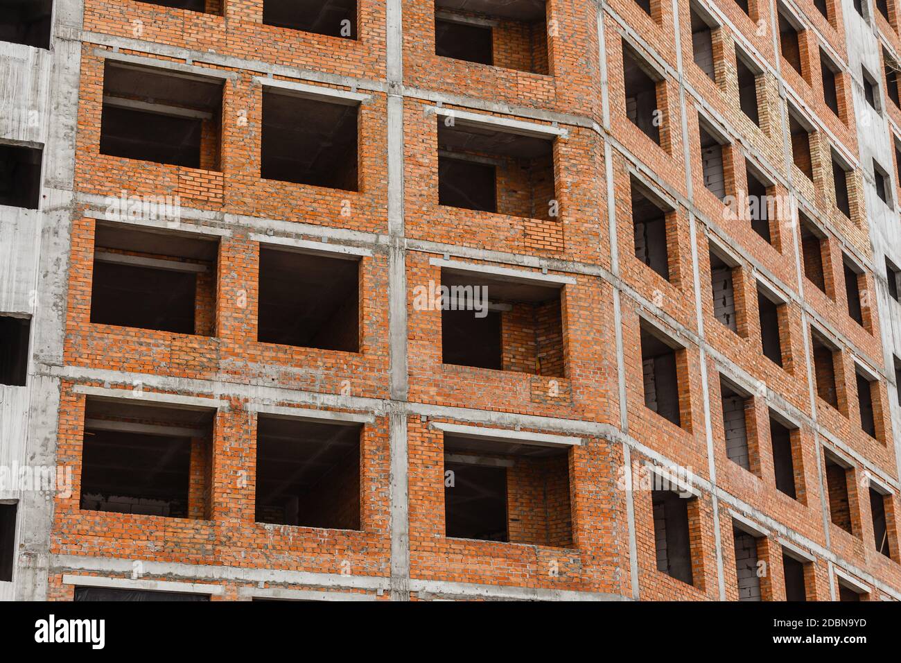 scaffolding on a building wall. building getting a new paint Stock ...