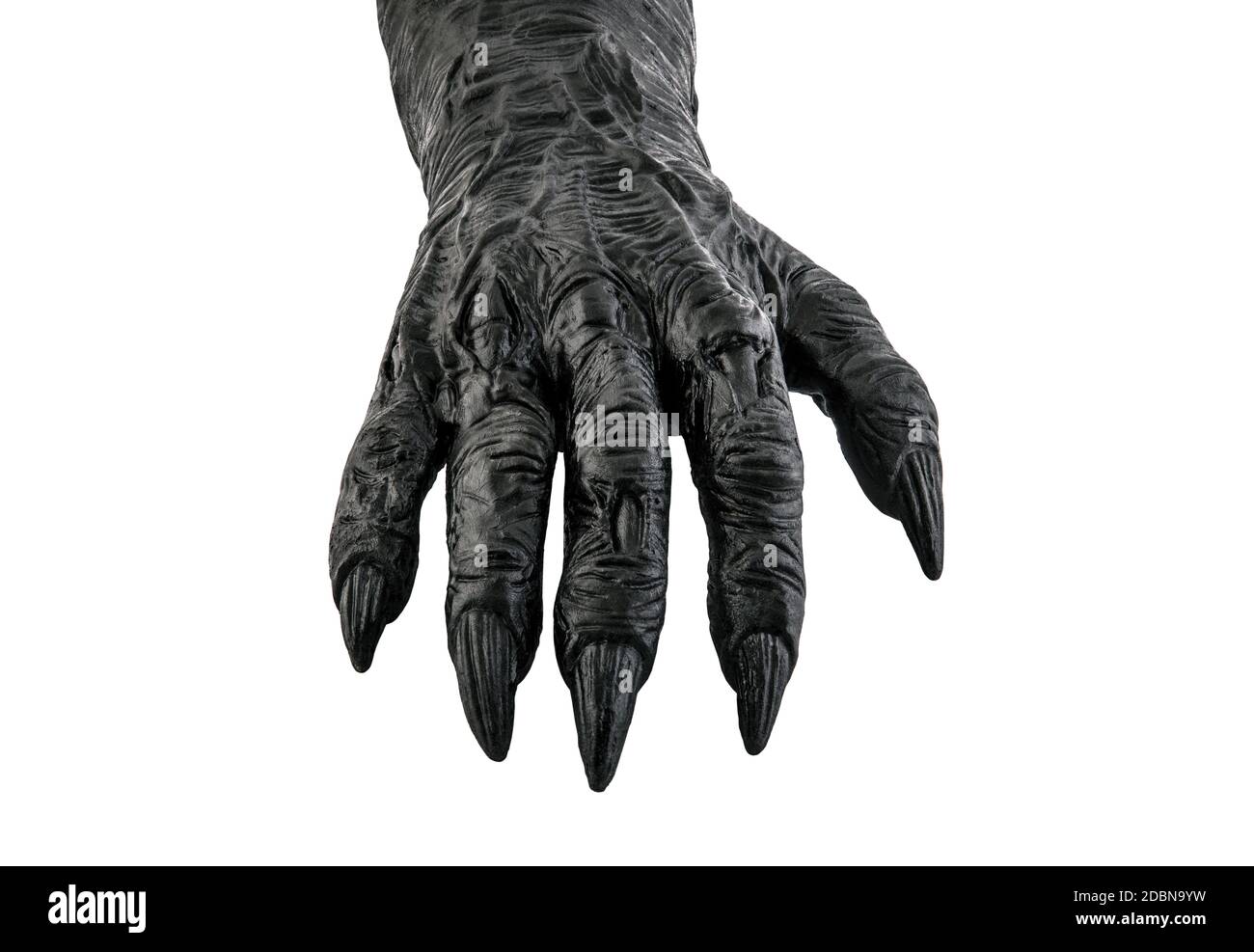Creepy monster hand isolated on white background with clipping path ...