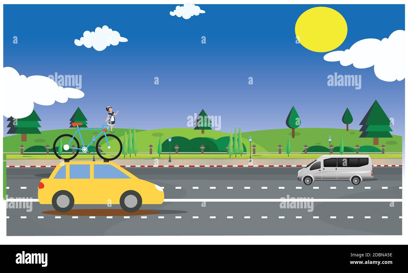 Traffic on roads city Cut Out Stock Images & Pictures - Alamy