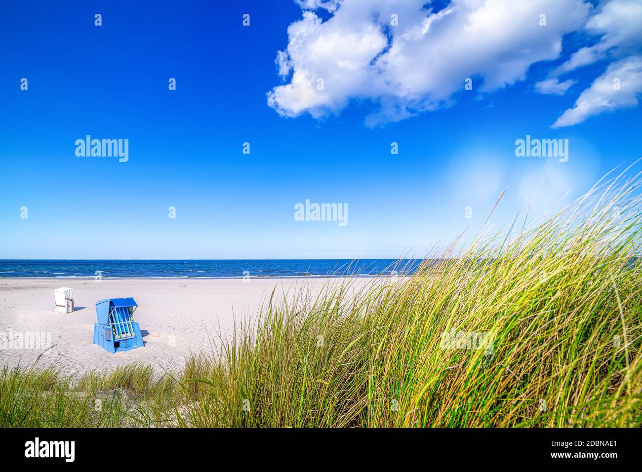 summer at the baltic sea with beach chairs Stock Photo - Alamy