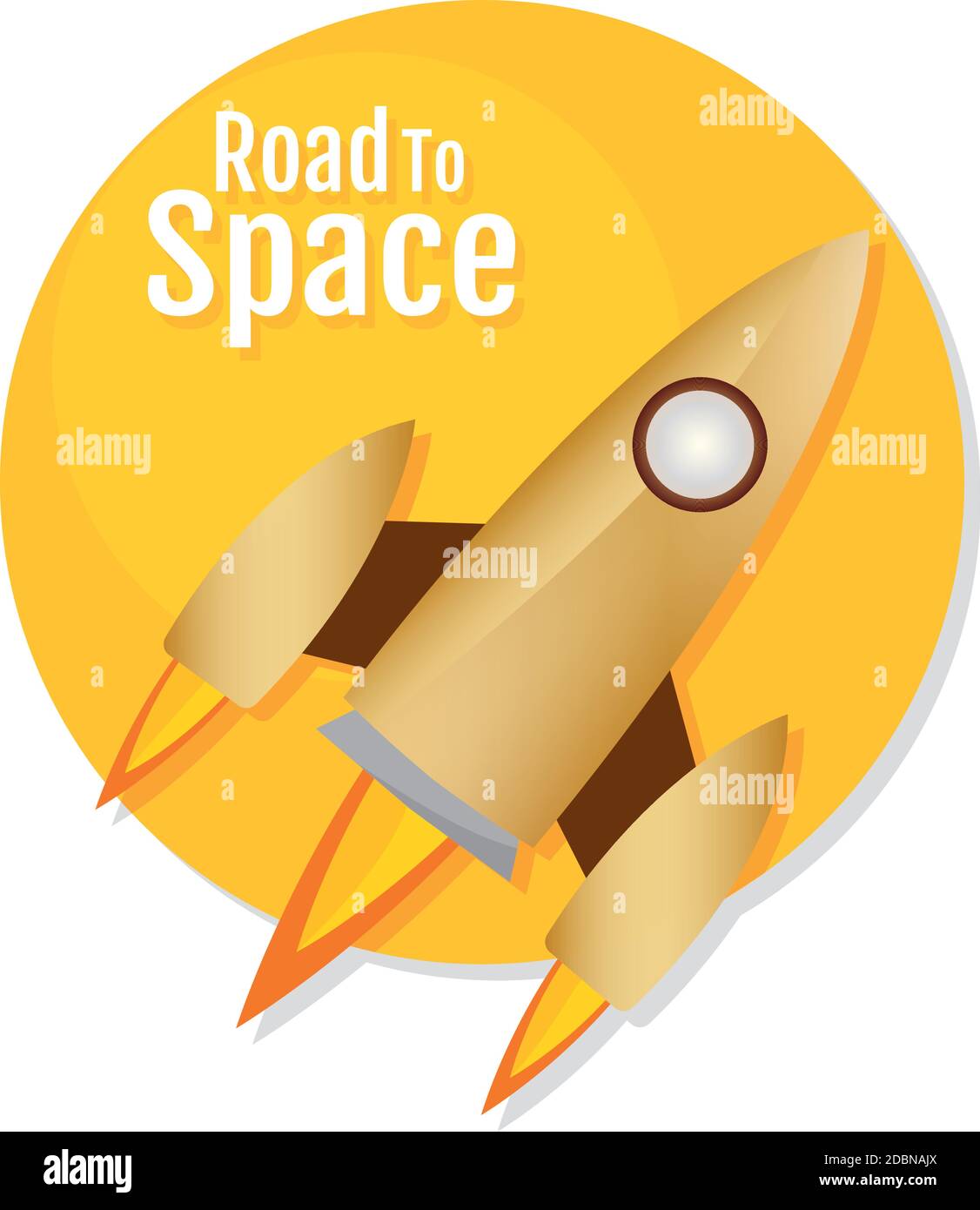 Isolated Space rocket fly logo icon road to space- Vector Stock Vector ...