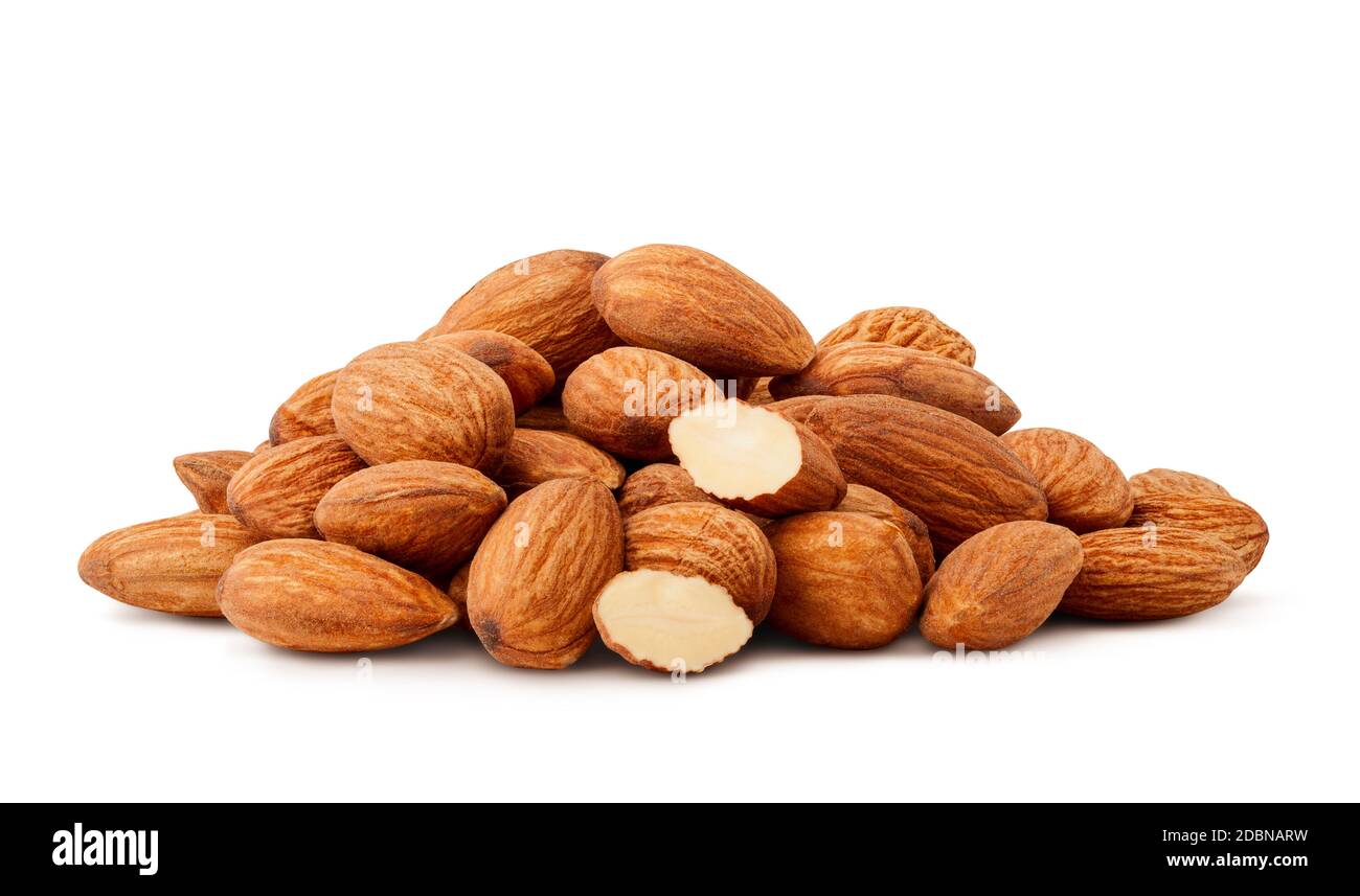 almond isolated on white background, clipping path, full depth of field ...
