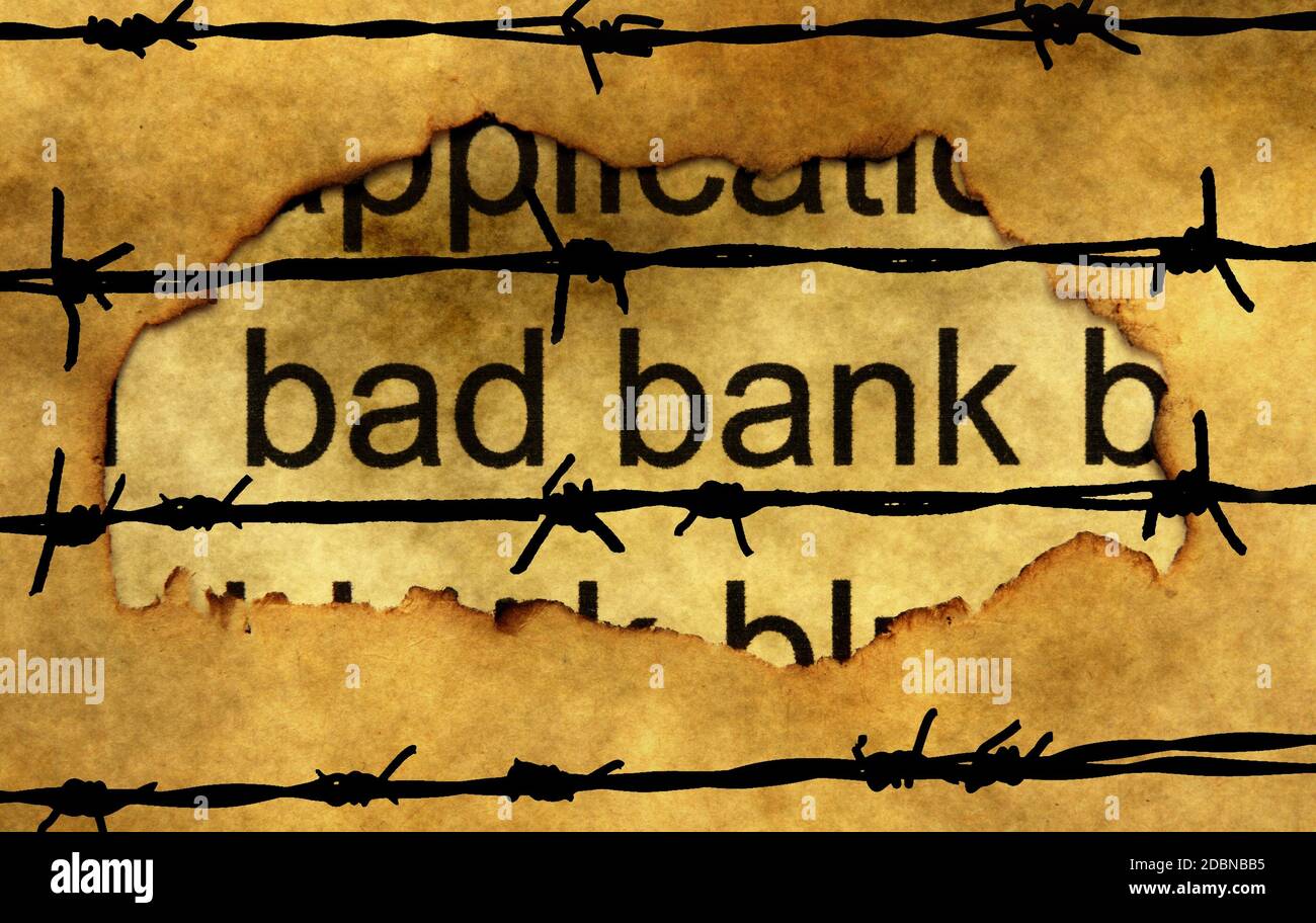 Bad banking concept against barbwire Stock Photo - Alamy