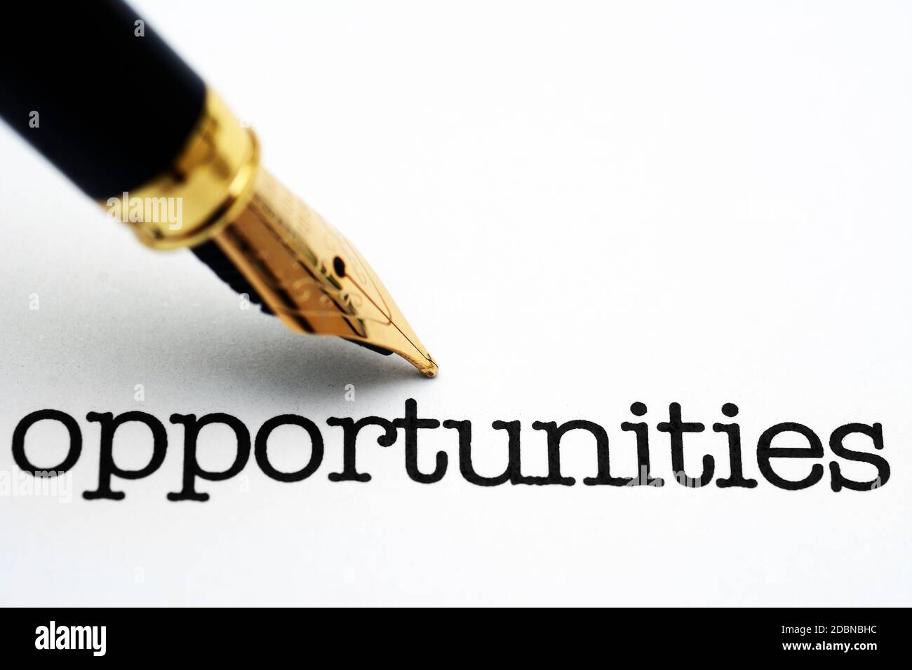 Opportunities text and fountain pen Stock Photo - Alamy