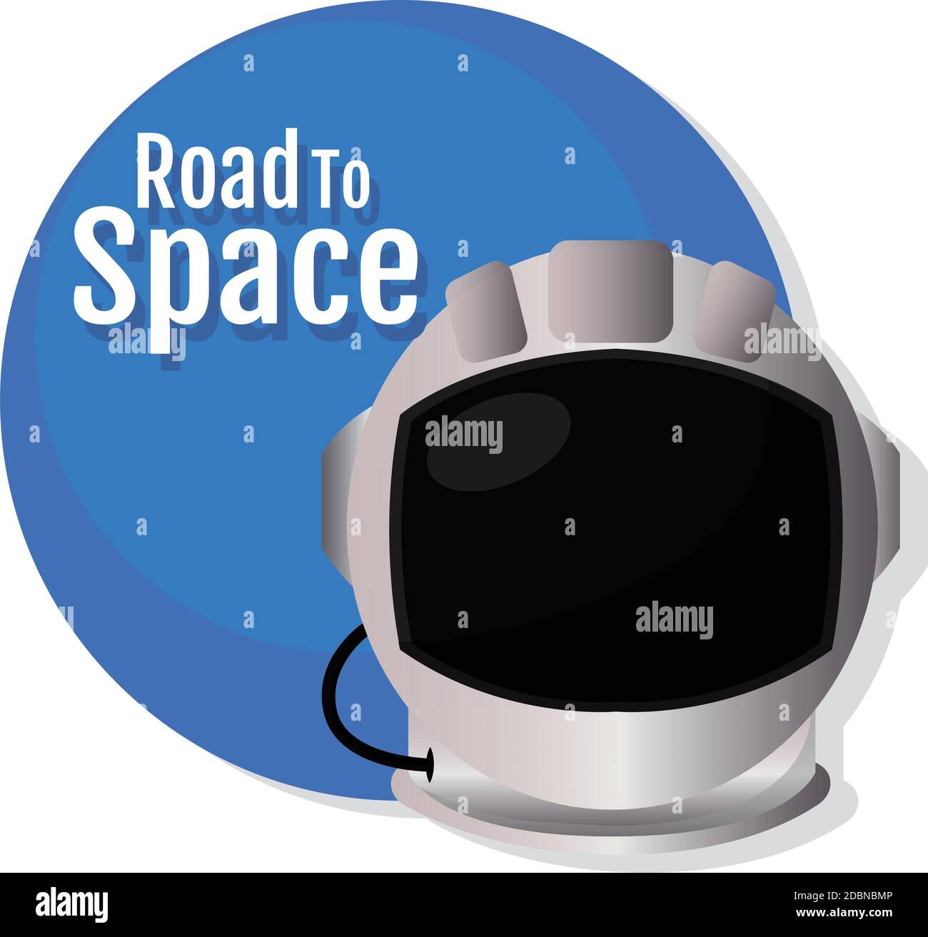 Isolated Astronaut helmet space logo road to space icon - Vector Stock ...