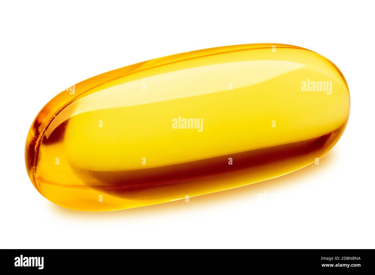 Fish oil pill, omega 3, isolated on white background, clipping path ...