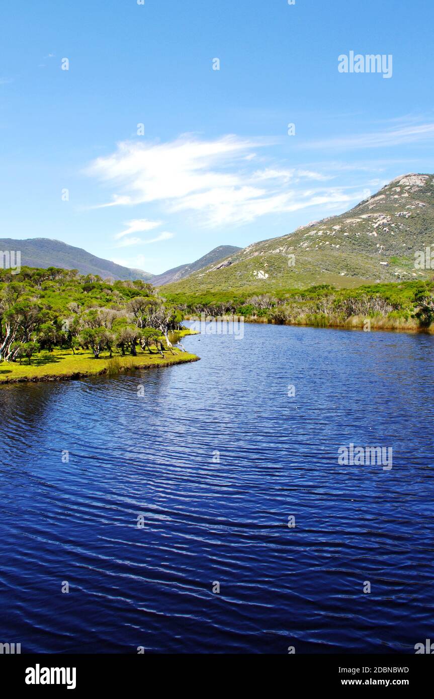 Blue mountain river in Australia Stock Photo - Alamy