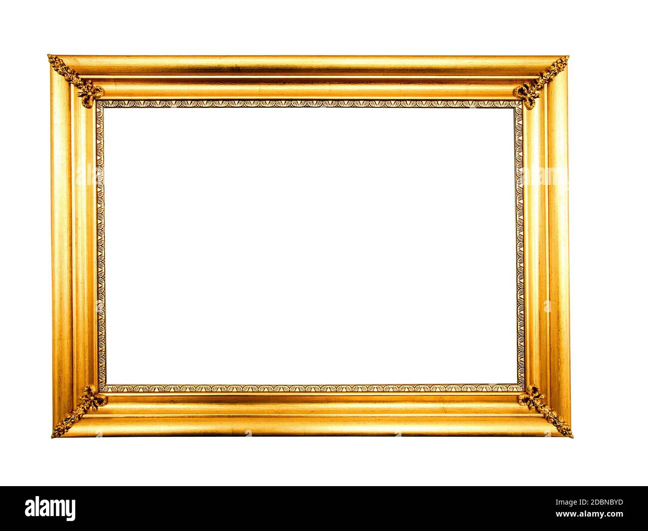 Gold engraved frame Cut Out Stock Images & Pictures - Alamy