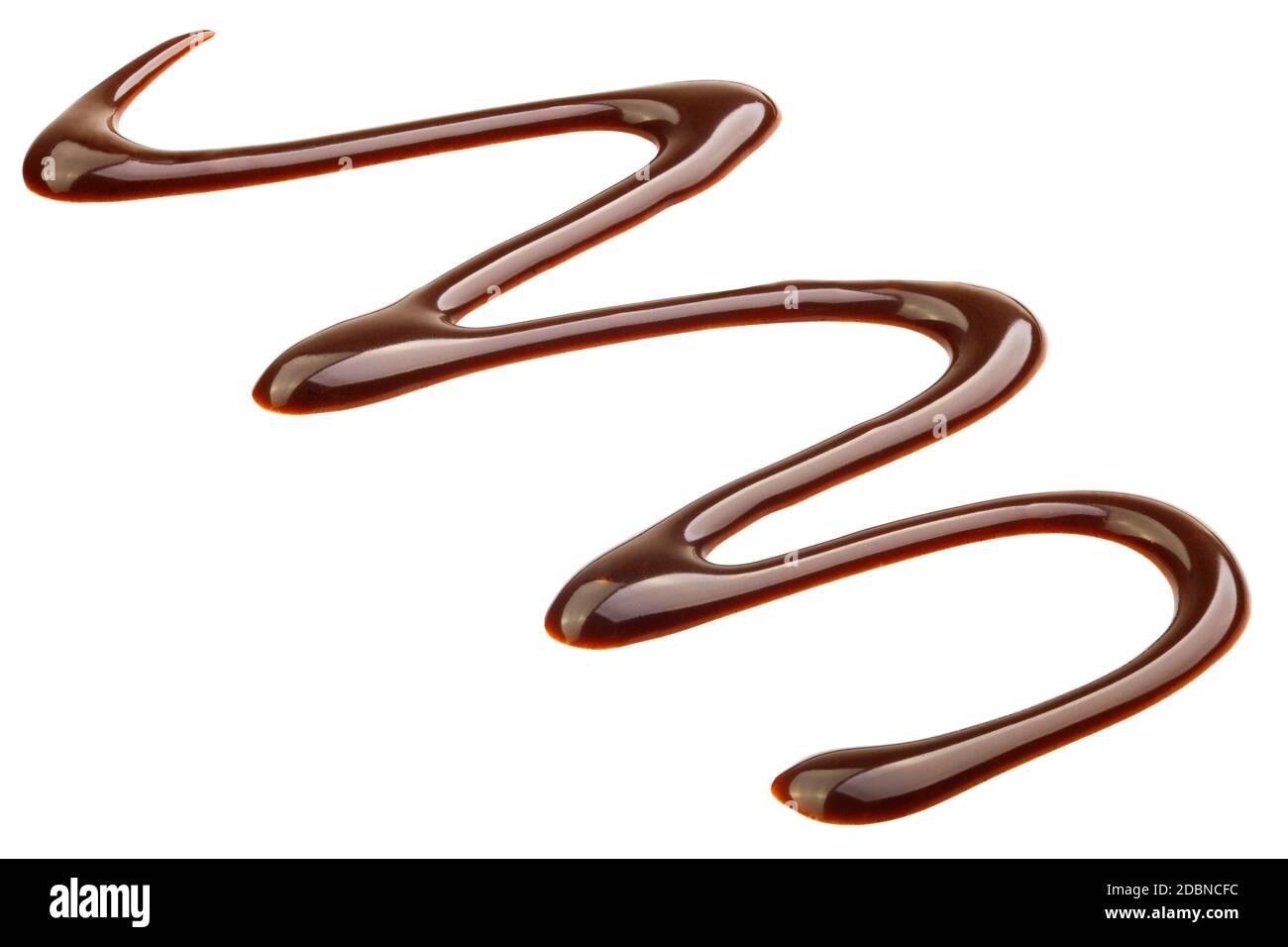 Liquid chocolate syrup isolated on white background, clipping path ...