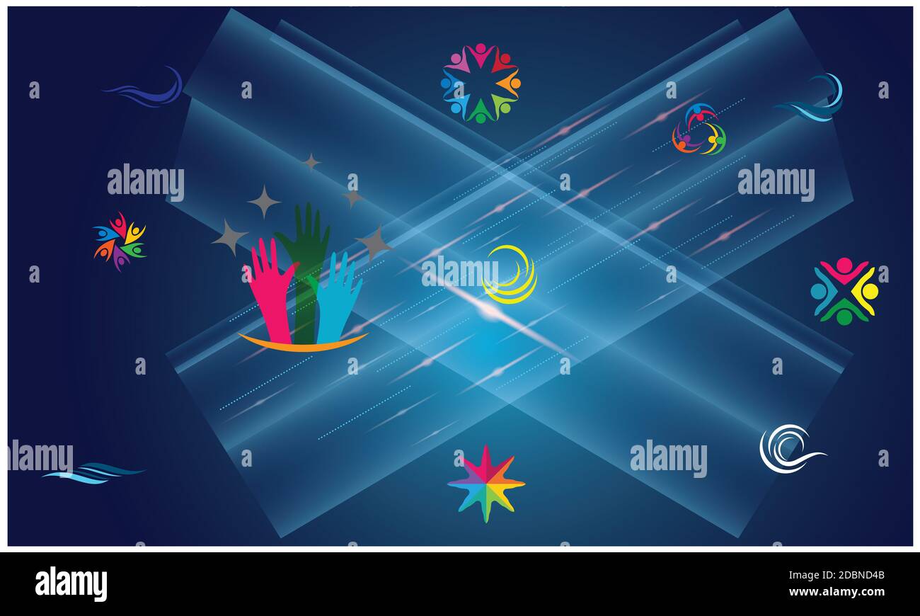 an abstract art with different color design on background Stock Photo ...