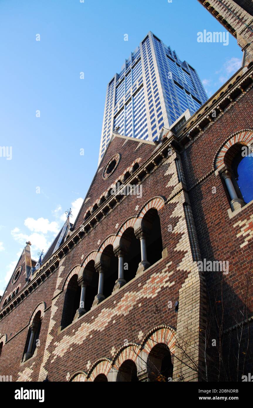 beautiful different style buildings in Melbourne Stock Photo - Alamy